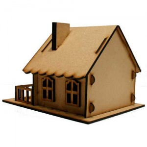 Chalet Cottage with Fence - MDF House Kit